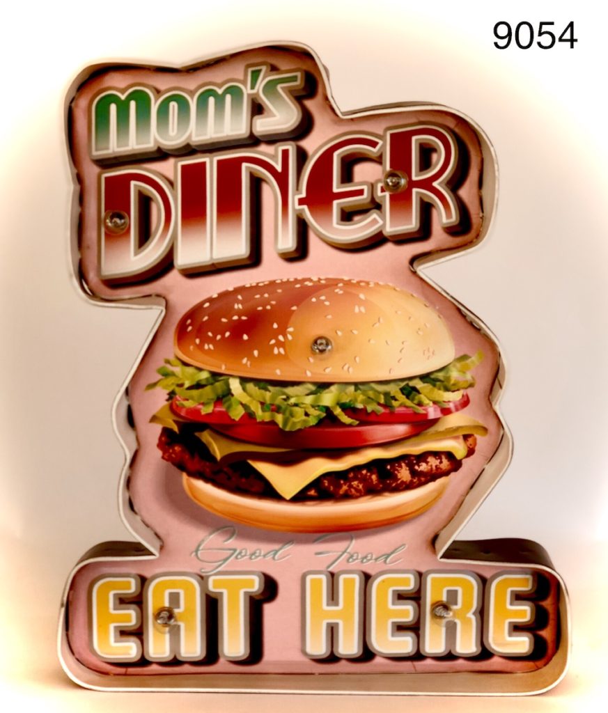 Retro sign for man cave | MOMS DINER EAT HERE – The Retro Signs