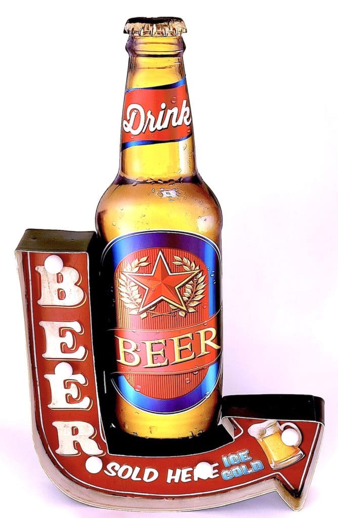 Vintage beer sign for pub | Beer Sold here Ice Cold – The Retro Signs