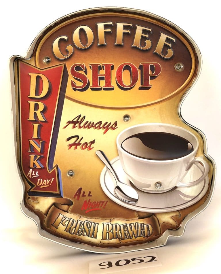 Vintage coffee sign for coffee shop | Coffee shop drink all day – The ...