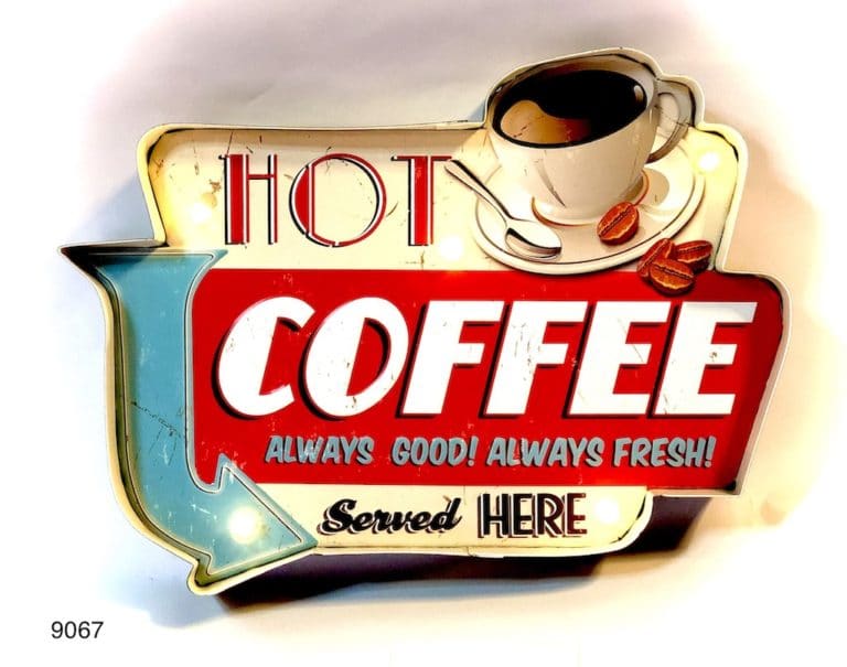 Vintage coffee sign for coffee shop | HOT COFFEE ALWAYS GOOD ALWAYS ...